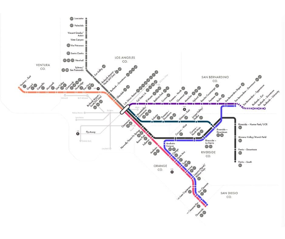Metrolink System Map – Passenger Rail o SYSTEM MAP & TIMETABLES – RXDLB